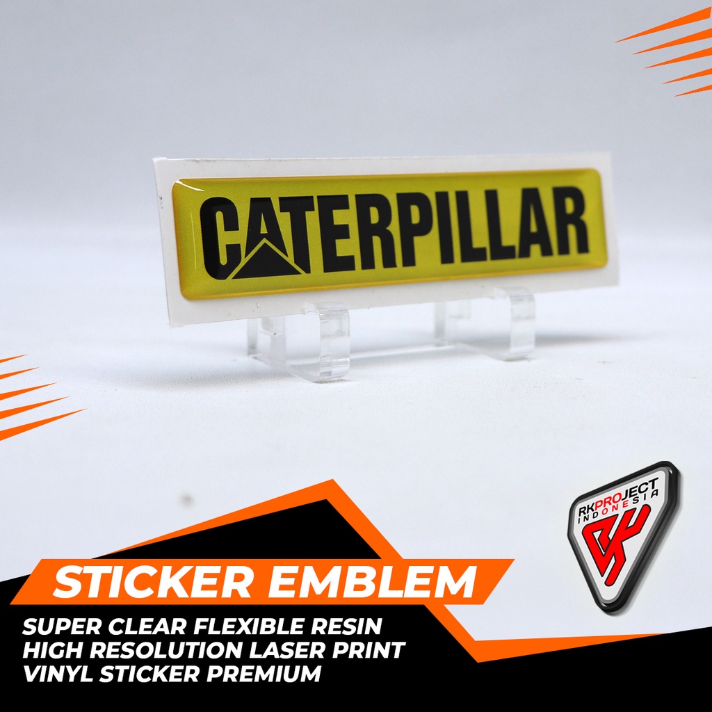 Caterpillar V2 Sticker Embossed Flexible Resin Emblem | Shopee Philippines