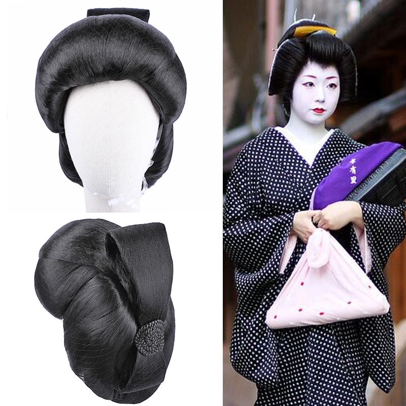 Japanese Style Geisha Whole Wig Oiran Large Head Ancient Costume ...