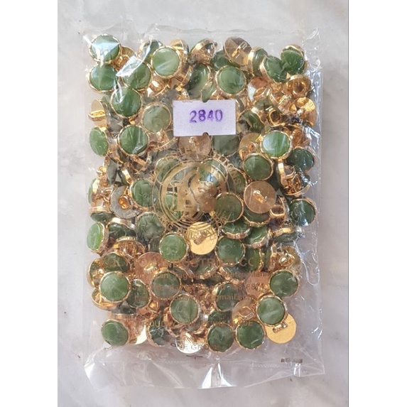 11mm Green Buttons with Gold Barong Gown Uniform Buttons per Pack (144 ...