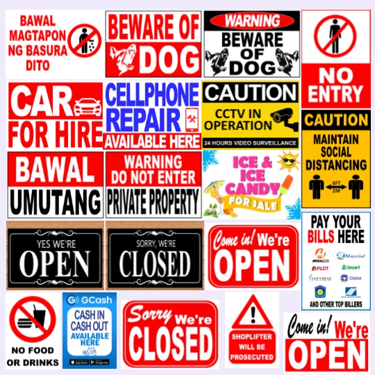 LAMINATED SIGNAGE | WARNING SIGNAGES | WE CUSTOMIZED TOO (PART 1 ...