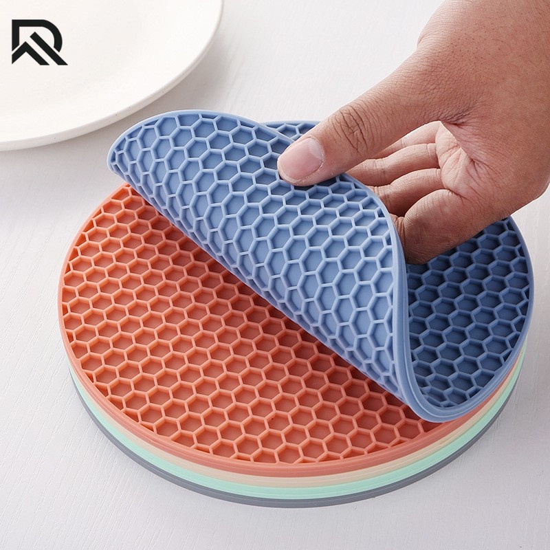 Heat Resistant Placemat Silicone Mat Non-slip Pot Holder Table Mat ...