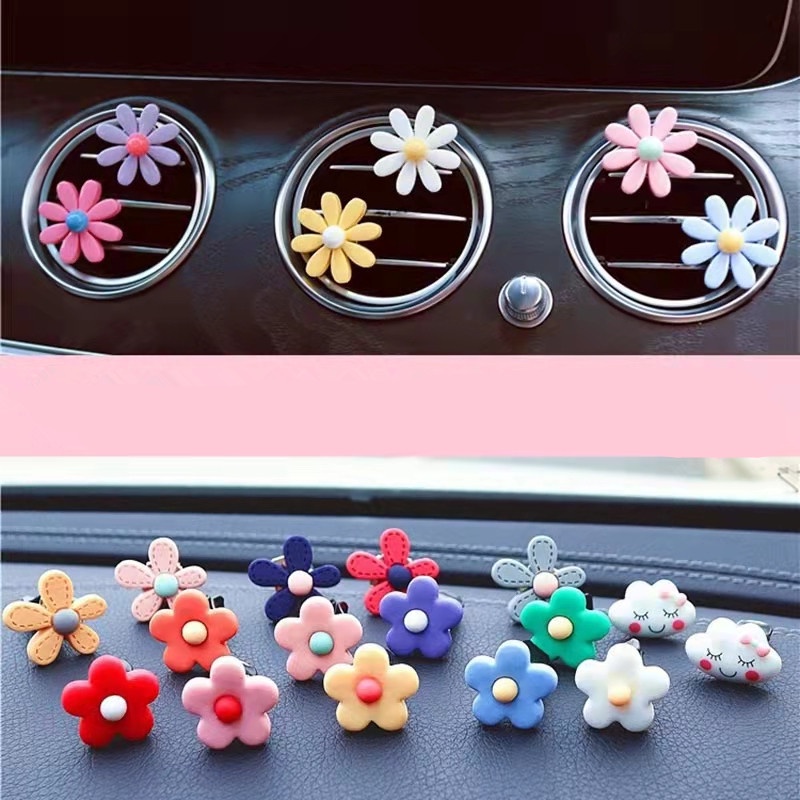 Interior Decoration Car Air Conditioner Cartoon Daisy Flower | Shopee ...