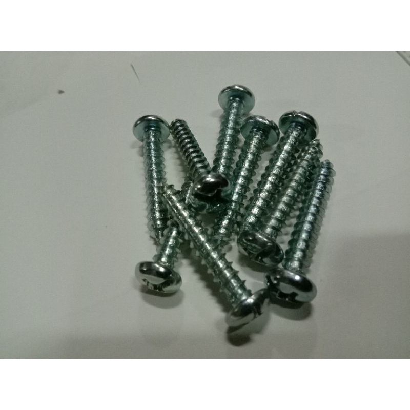 METAL SCREW SELF TAPPING SCREW PAN HEAD #14(6.3MM) 10 pcs po | Shopee ...