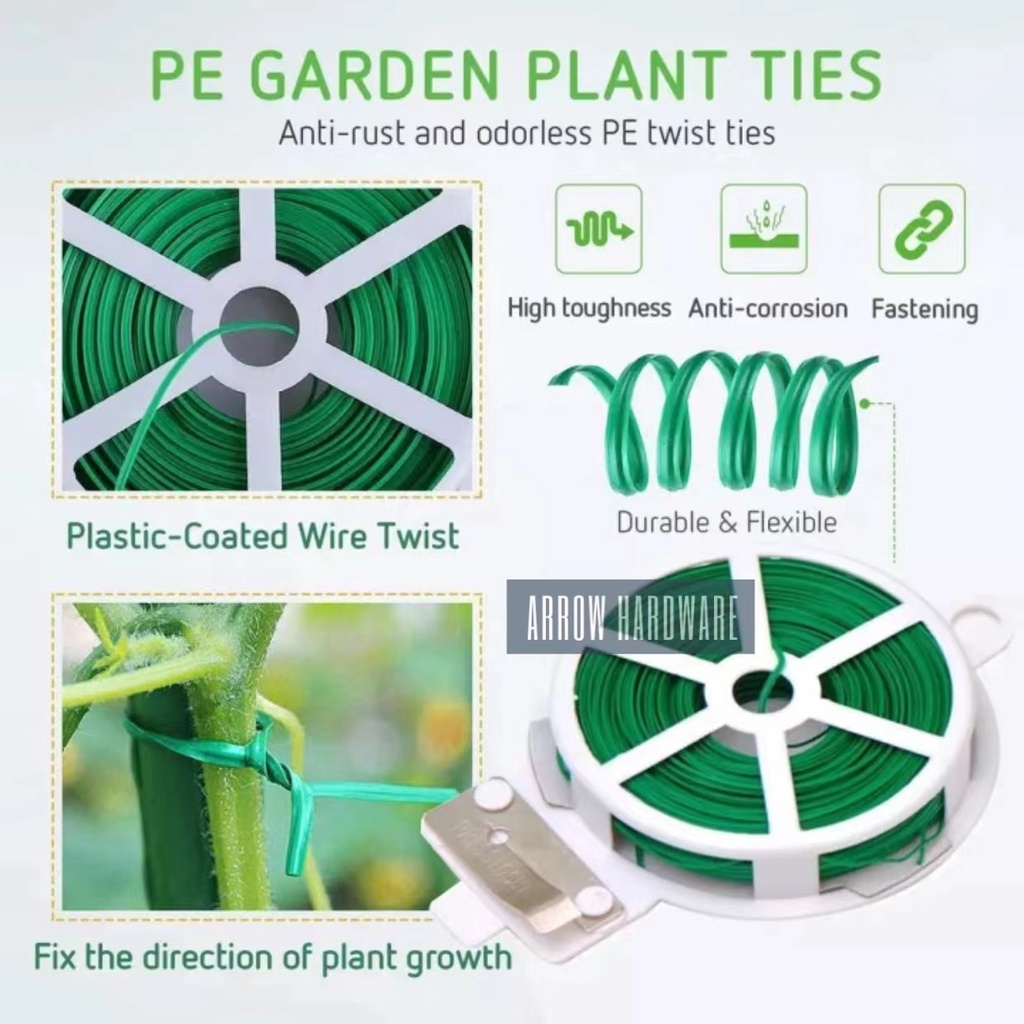 Merchandise.Ph Plastic Twist Tie Wire Spool With Cutter For Garden Yard ...