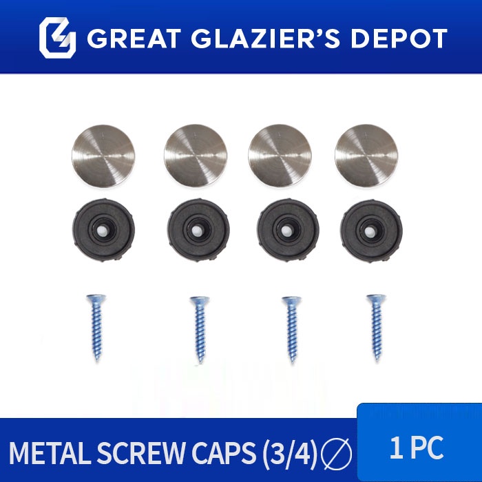 Metal Screw Cap (4 Pcs/Set) 20mm 25mm Diameter for Mirror and Glass ...