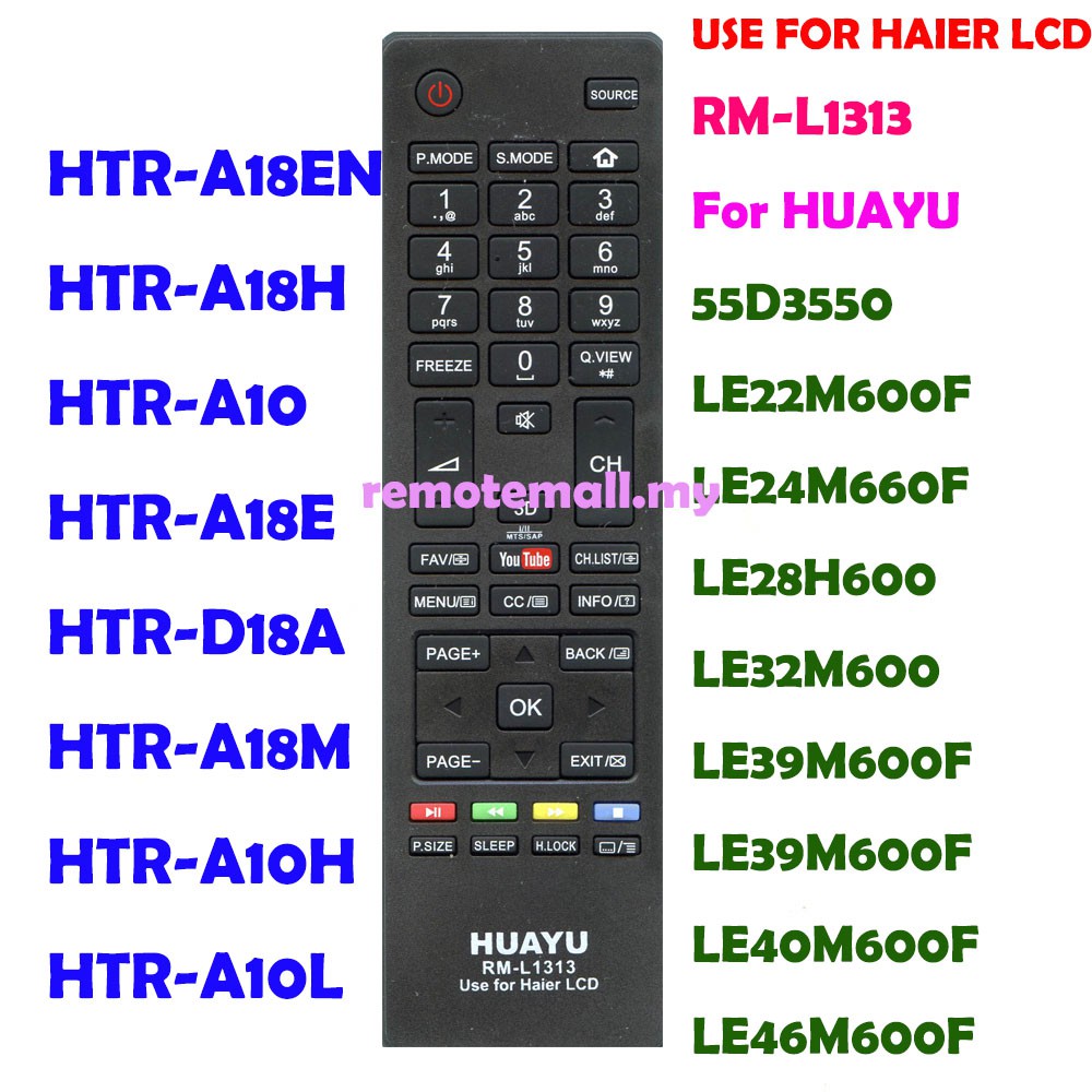 RM-L1313 New remote For Haier HTR-A18EN HTR-A18H HTR-A10 HTR-A18E HTR-D18A HTR-A18M HTR-A10H HTR ...