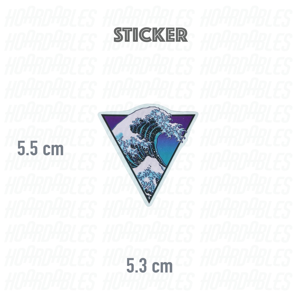 Inverted Triangle Wave 1pc Art Grafitti Waterproof Matte Vinyl Sticker ...