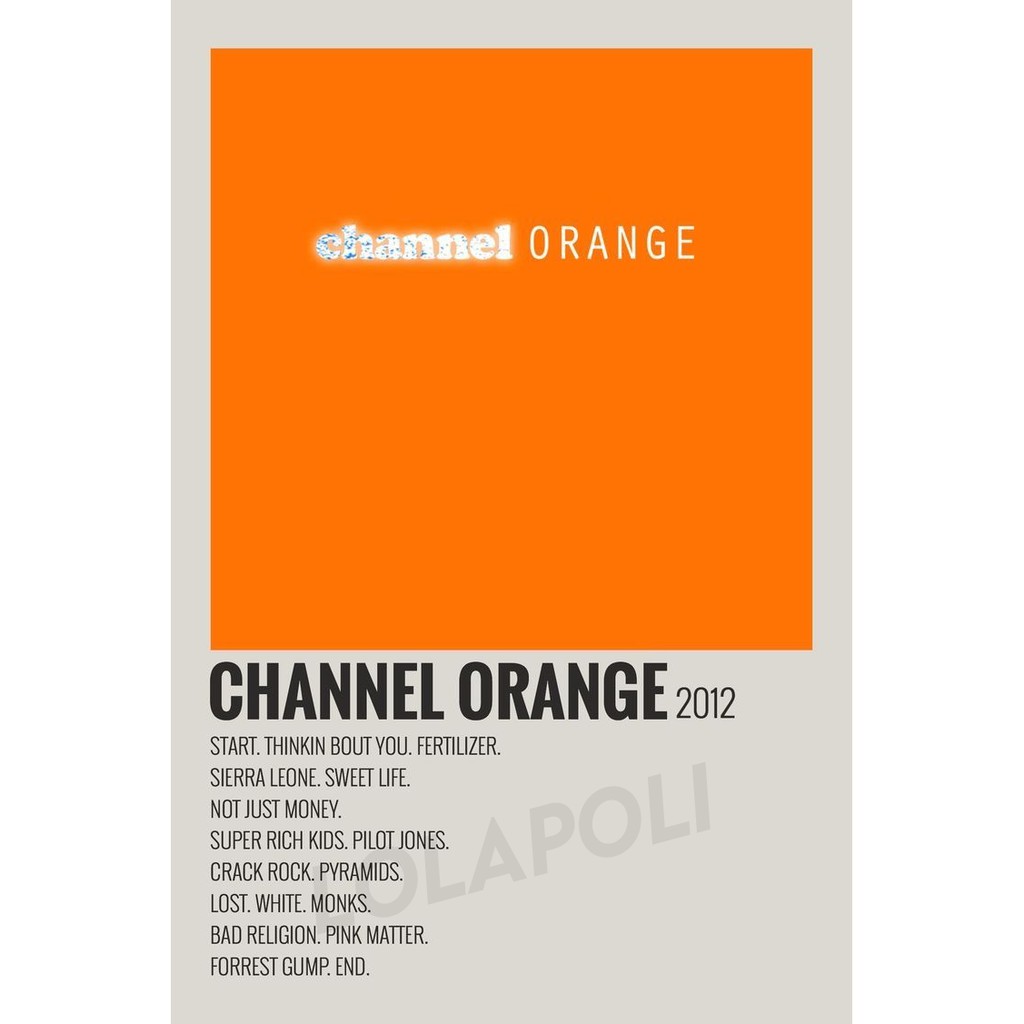 Orange Channel Album Cover Poster - Frank Ocean | Shopee Philippines