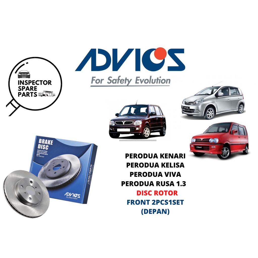 (2PCS1SET) 100% ADVICS AISIN PERODUA KELISA KENARI VIVA RUSA 1.3 FRONT ...