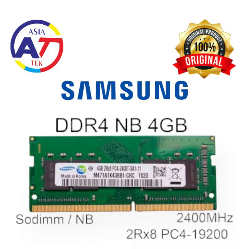 Laptop RAM DDR4 SODIM SODIMM NB 4GB SAMSUNG | Shopee Philippines