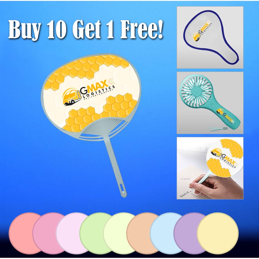CMYK - Personalized Customized Foldable Round Fan Min. 10 pcs Giveaways ...