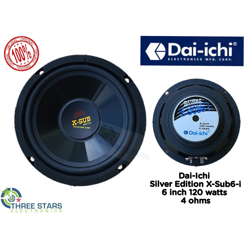 Dai-ichi X-SUB6-i 6 Inches 120W 4 Ohms Subwoofer Speaker | Shopee Philippines