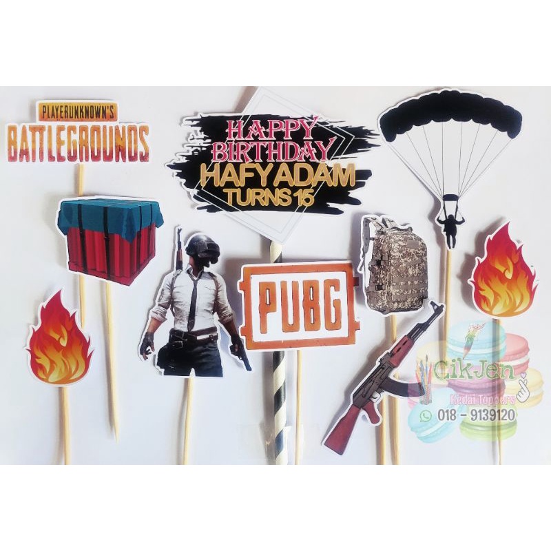 PUBG Cake Topper Custom A4 size | Shopee Philippines