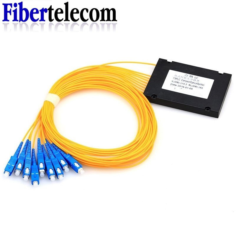 Ftth SC UPC 1x2 1x4 1x8 1x16 PLC Single Mode Fiber Optical Splitter FBT ...