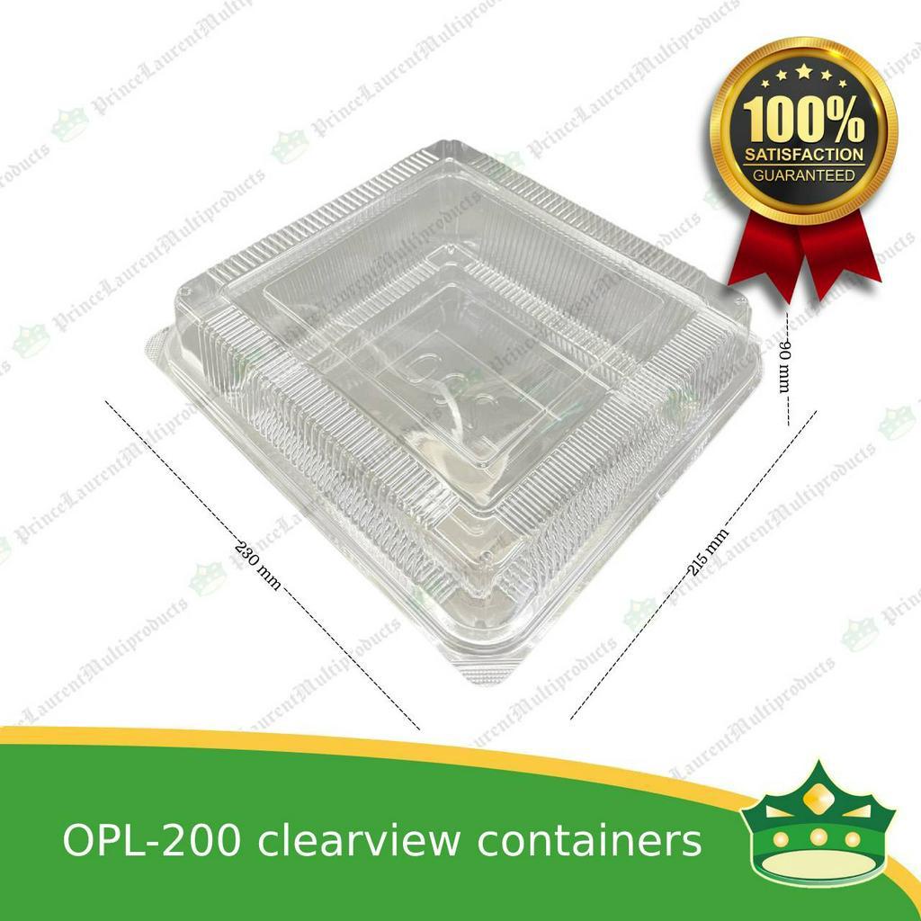 [50 pcs] clear clamshell OPL-200 LARGE OPS clearview food containers ...