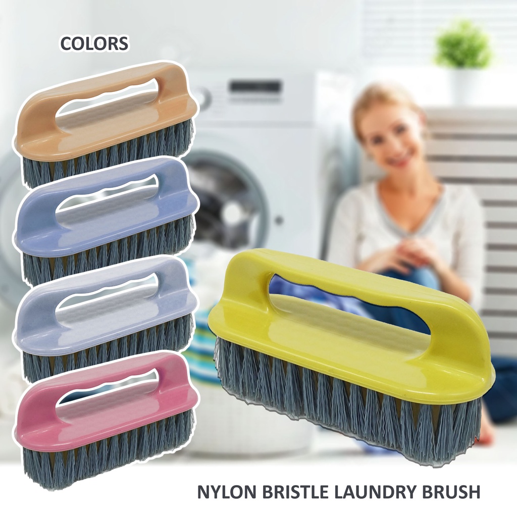 Nylon Bristles Brush Scrubber Cleaner Plastic Handle Multi-Purpose PP ...