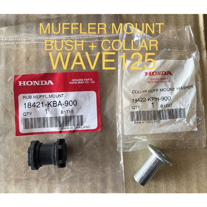WAVE125 MUFFLER MOUNT RUBBER & BUSH COLLAR SET 100% FOR WAVE125 ...
