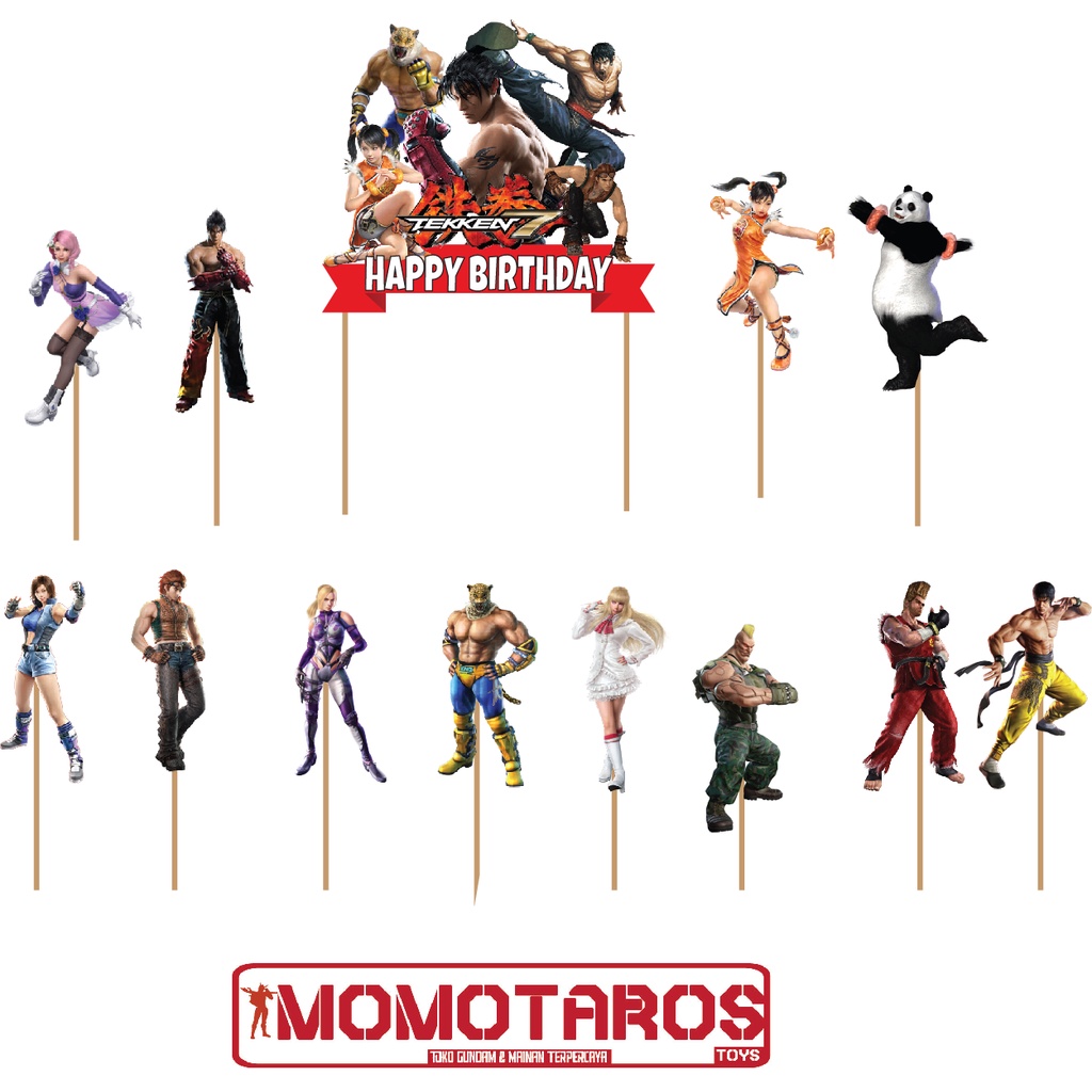 Tekken cake Topper 7 sets | Shopee Philippines