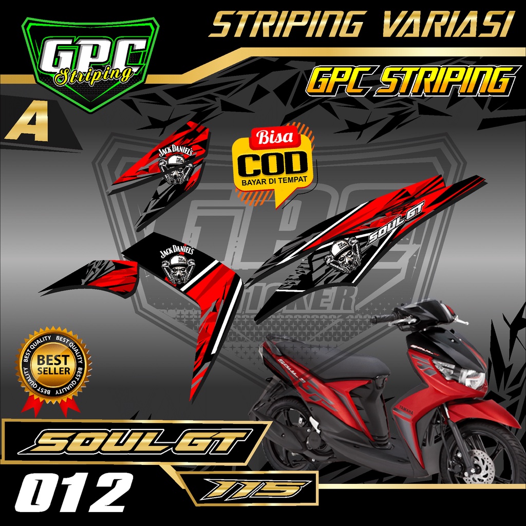 Striping Sticker Mio Soul GT 115- Variation List Motorcycle Skull ...