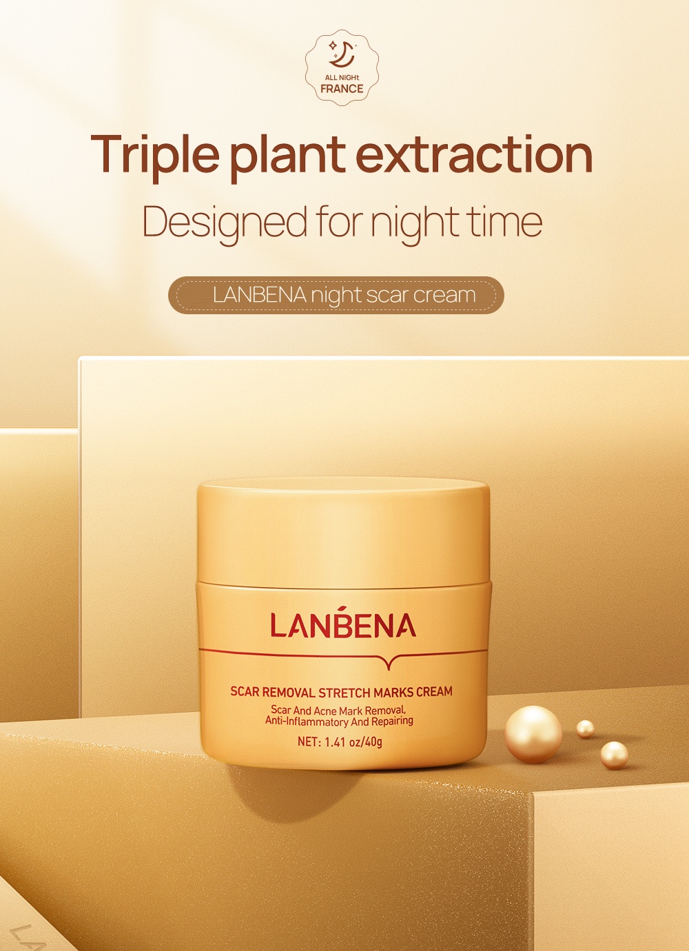 Lanbena Scar Removal Cream Acne Stretch Marks Remover Treatment ...