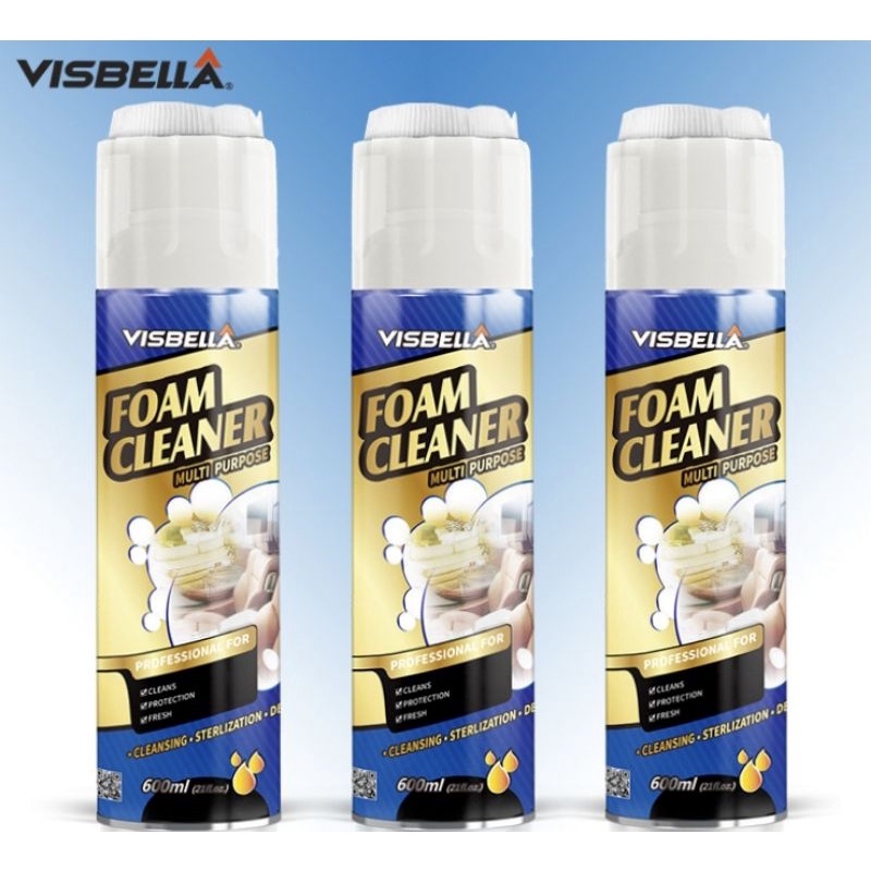 Multi Purpose Foam Cleaner spray with Brush 600ml Original For Car kitchen carpet Bathroom Sofa ...