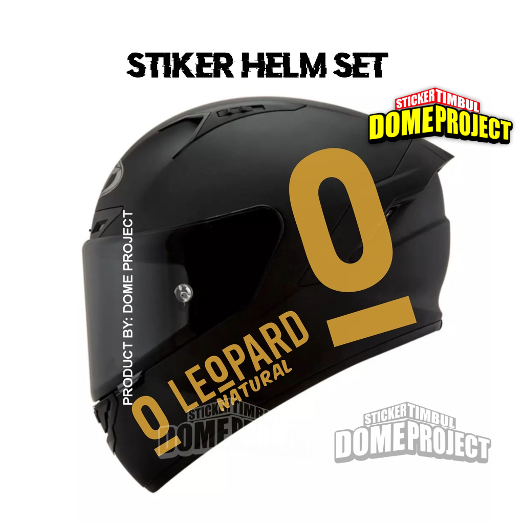 Sticker CUTTING LEOPARD FULL FACE Helmet SET PREMIUM GRADE 4 Color ...