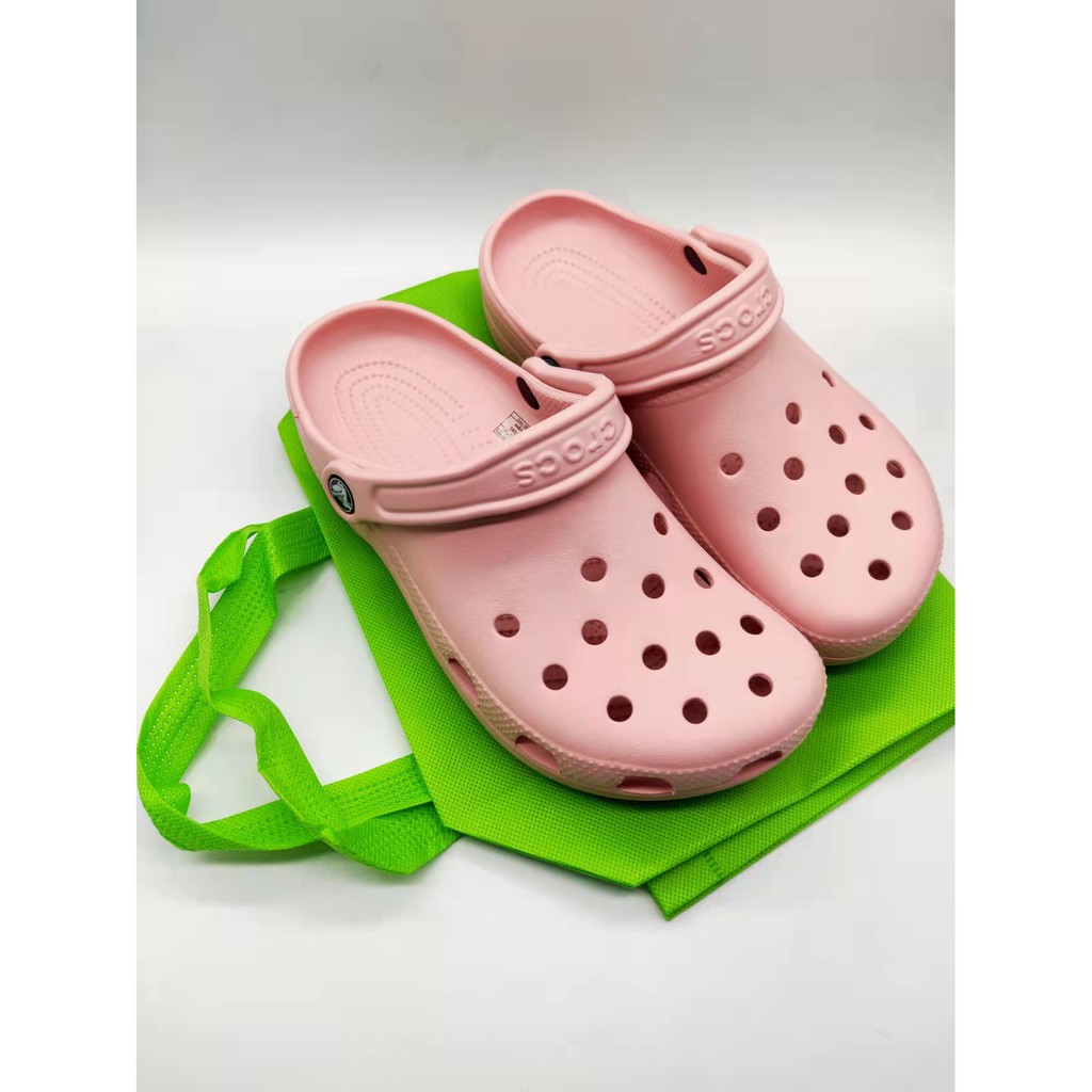 Crocs classic clogs light pink for woman with ecobag | Shopee Philippines
