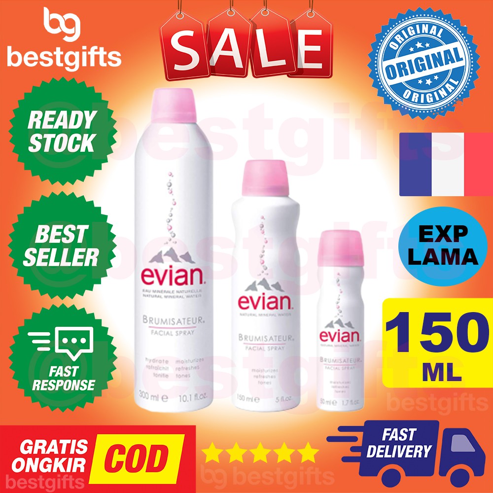 Evian FACIAL SPRAY NATURAL SPRING MINERAL WATER BRUMISATEUR FACIAL Skin ...