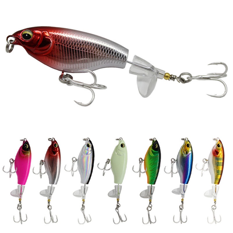Vansinoy Fishing Lure 6g 11g Rotating Tail Popper Floating Lure ...