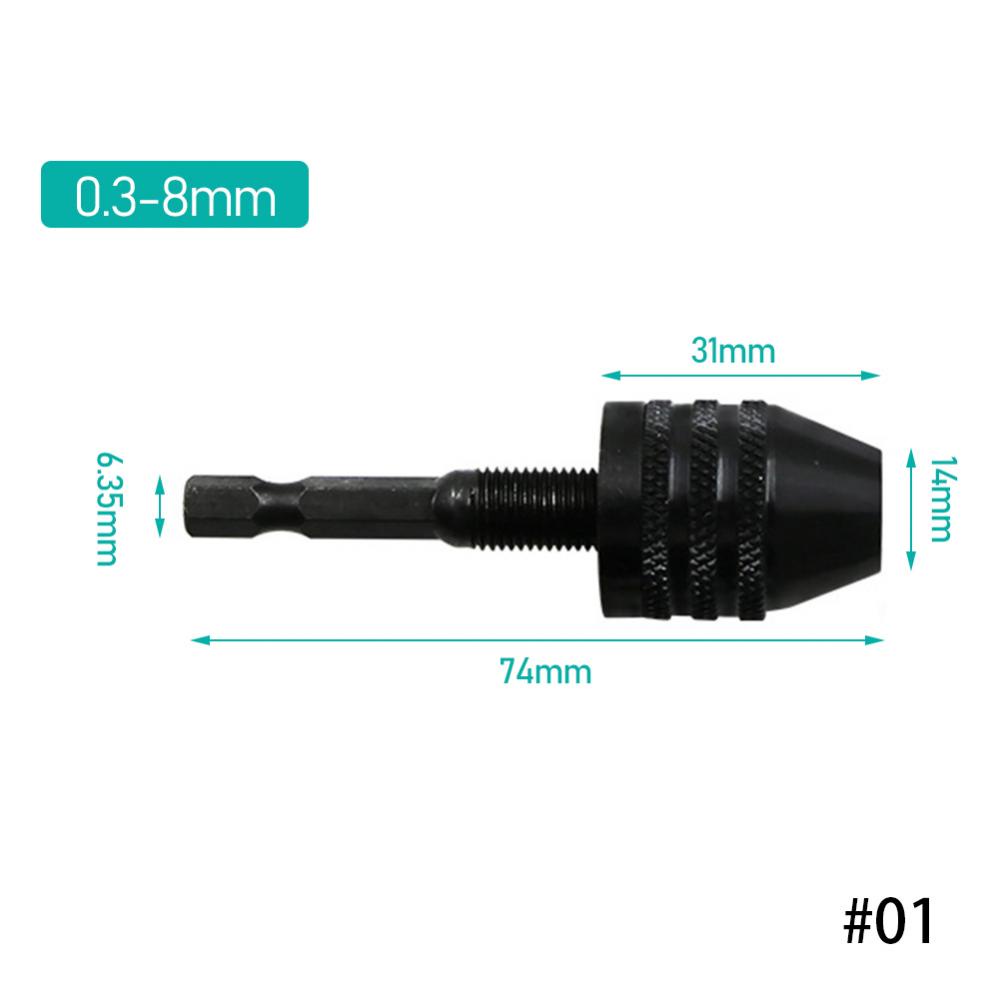 CF Drill Chuck Keyless Screwdriver Impact Driver Adaptor Electric Micro ...