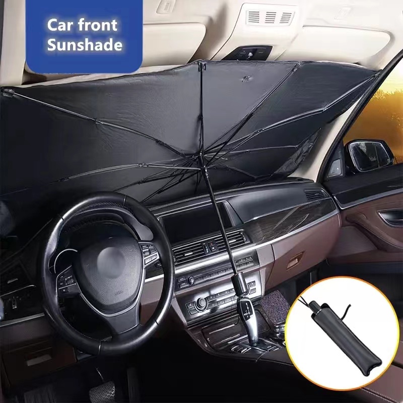 Foldable Car Sunshade Umbrella Type Front Windshield Windscreen Window ...