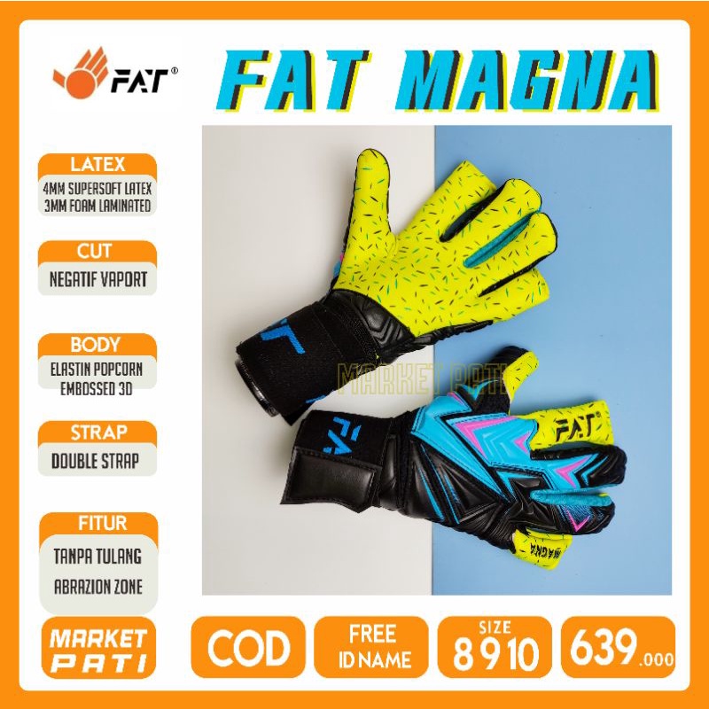 Free Name Screen Printing FAT MAGNA ORIGINAL Goalkeeper Gloves | Shopee ...