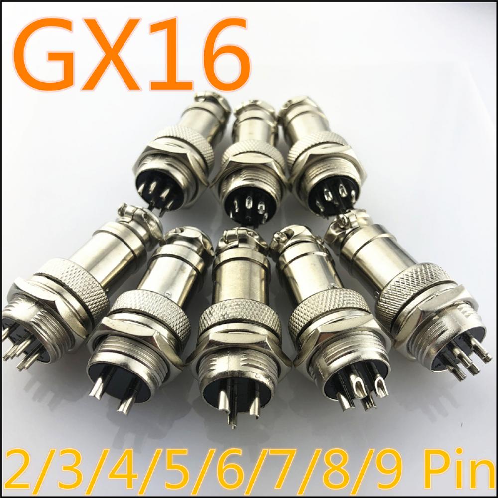 10set GX16 2/3/4/5/6/7/8/9 Pin Male Female 16mm Circular Aviation ...