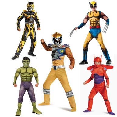 Super Heroes Costume Licensed Transformers Bumble Bee, Wolverine, Power ...