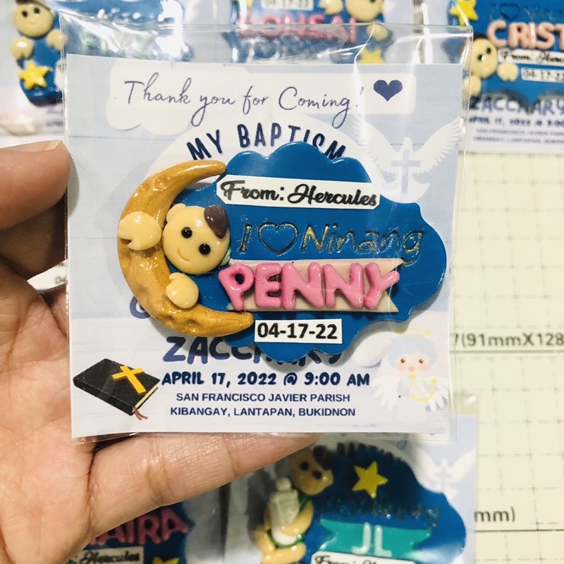 Baptism Christening Personalized Ref Magnets | Shopee Philippines