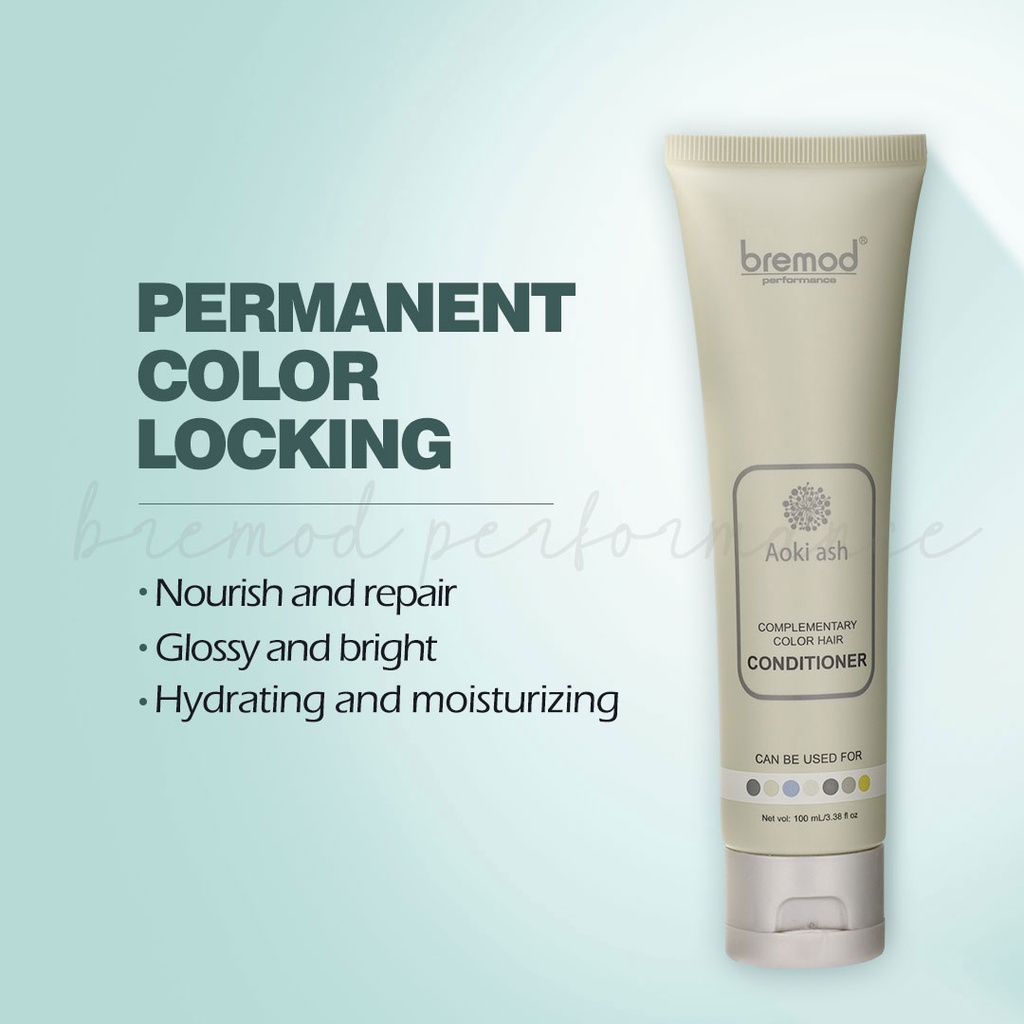 Bremod Color supplementary locking nourish damaged hair Aoki ash 100ml ...