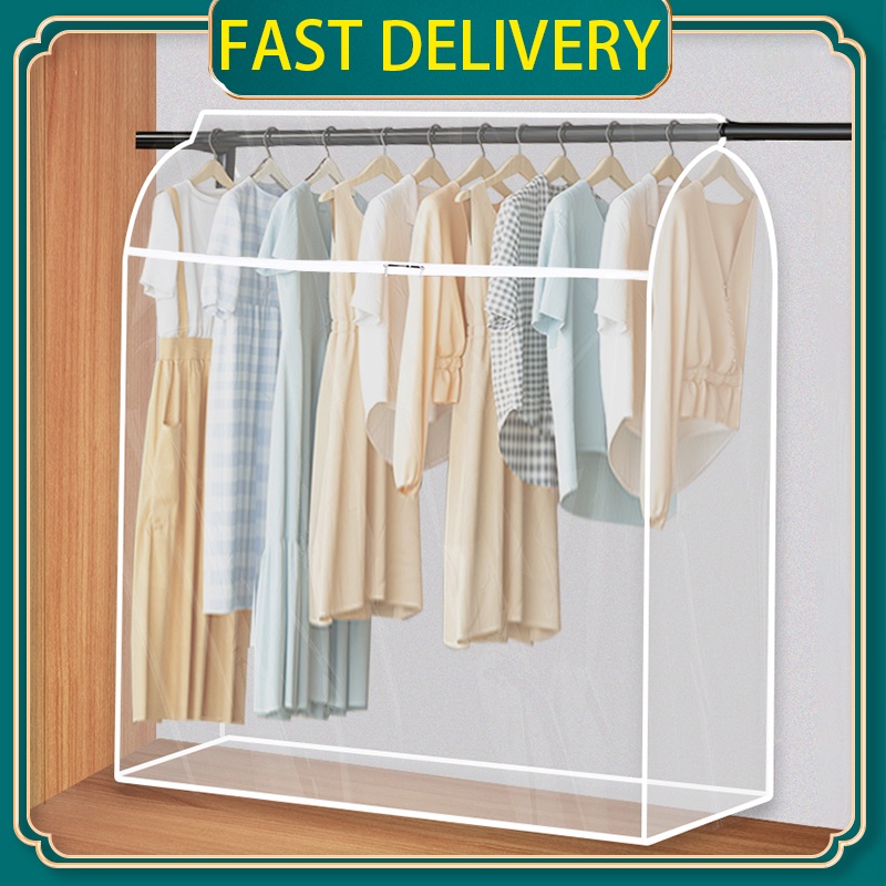 Dustproof Clothes Cover Wardrobe Clothes Storage Organizer Transparent ...