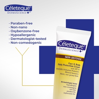 CELETEQUE Skin Defense Face & Body Daily Potection Cream SPF 50 100mL ...