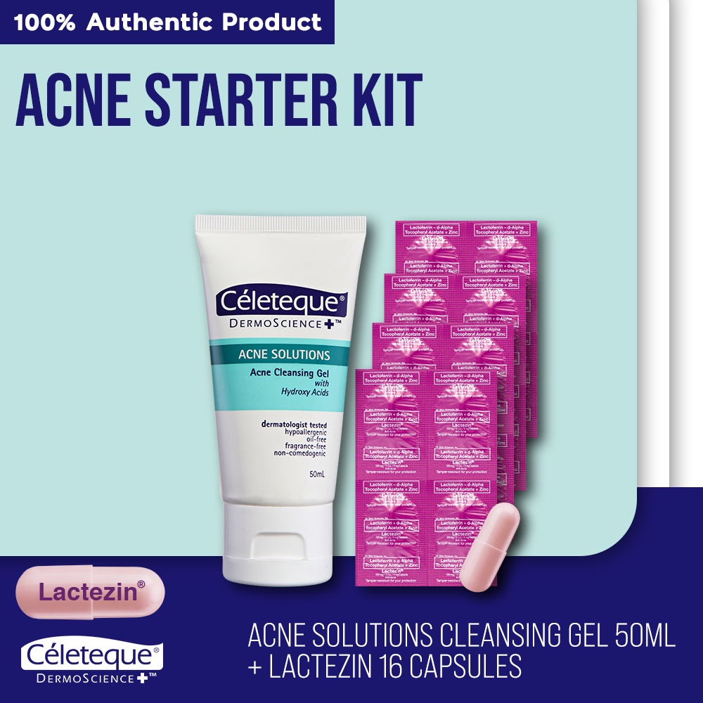 ACNE STARTER KIT (Celeteque Acne Solutions Cleansing Gel 50ml ...