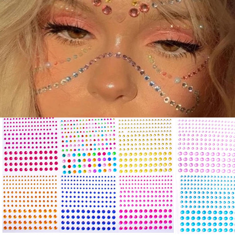 AIAITOP Face Jewels 3D Diamond Eyeshadow Stickers Nail Stickers Face ...
