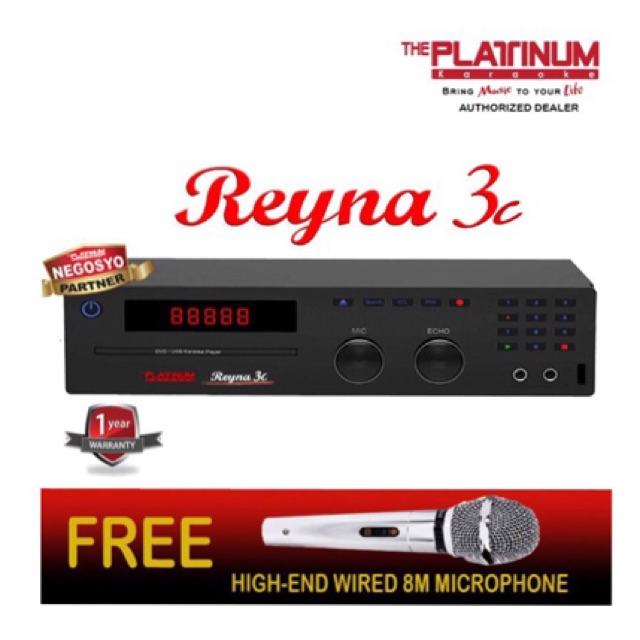 platinum karaoke Reyna 3C with/microphone | Shopee Philippines