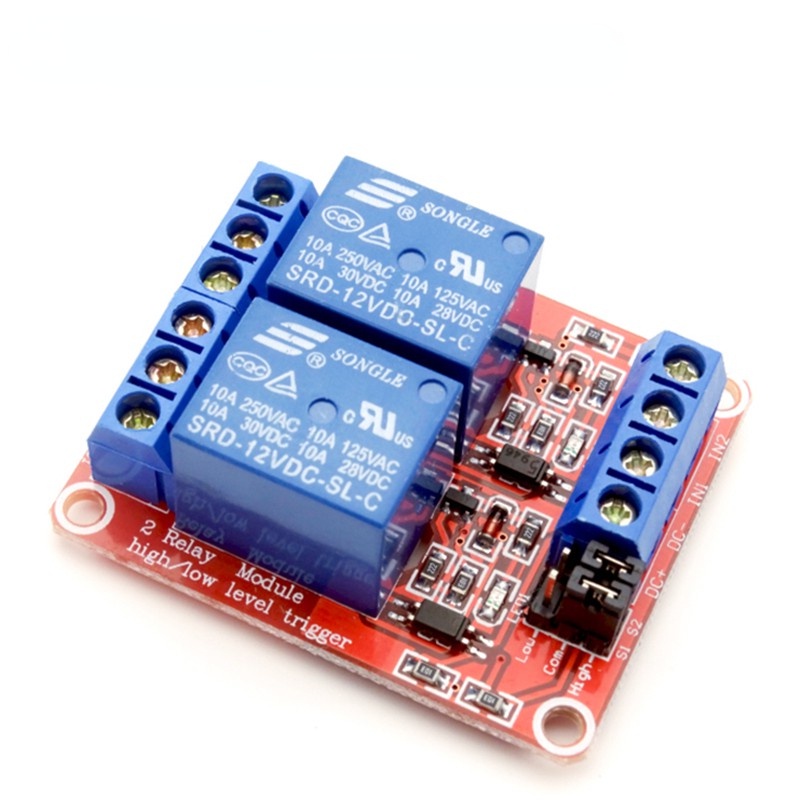 2 Channel Relay Module 5V High and Low Trigger Relay with Two Way Relay ...