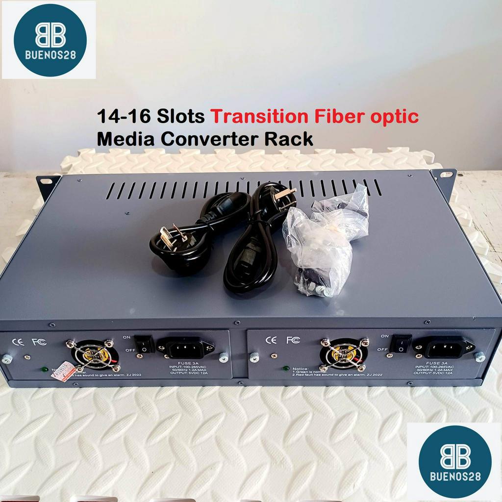 14 Slots Media Converter Rack 14-16 Slots Transition Fiber optic Media ...