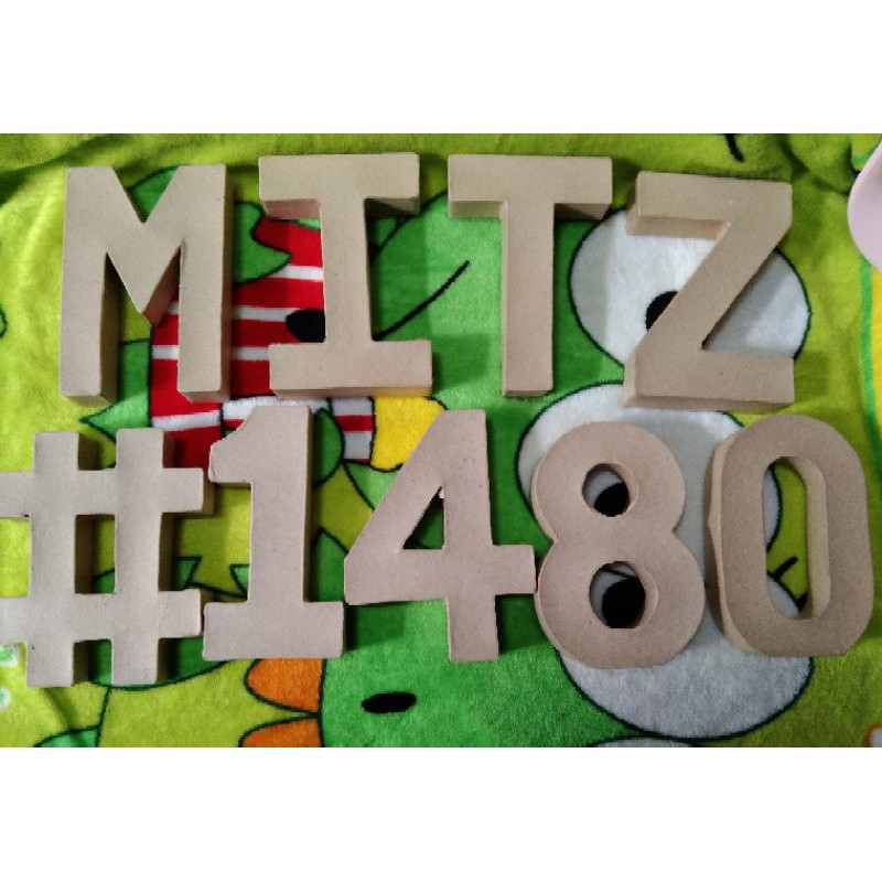 (MITZ) LETTER STANDEE-8inches(alphabet/numbers/ @#&) | Shopee Philippines