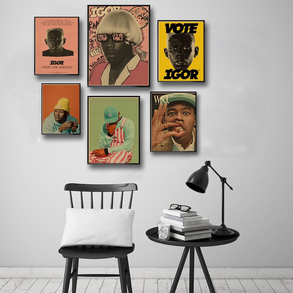 Rapper Tyler The Creator Flower Boy Posters Wolf Retro Kraft Paper ...