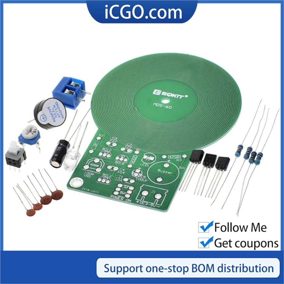 Metal Detector Kit Electronic Kit DC 3V-5V 60mm Non-contact Sensor ...