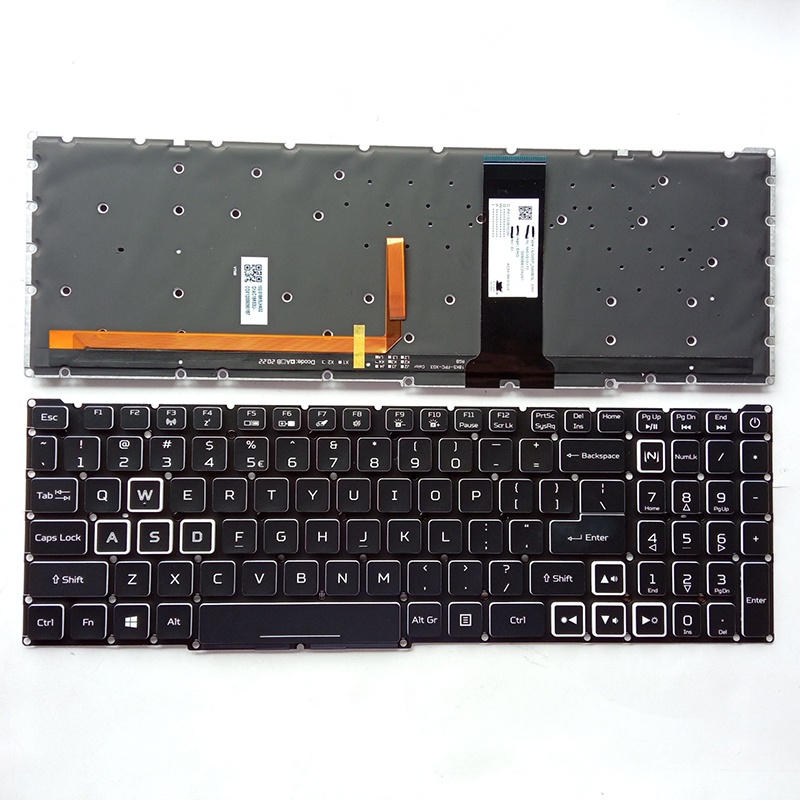 US colorful backlit keyboard For Acer Nitro 5 AN515-54 AN515-43 AN517 ...