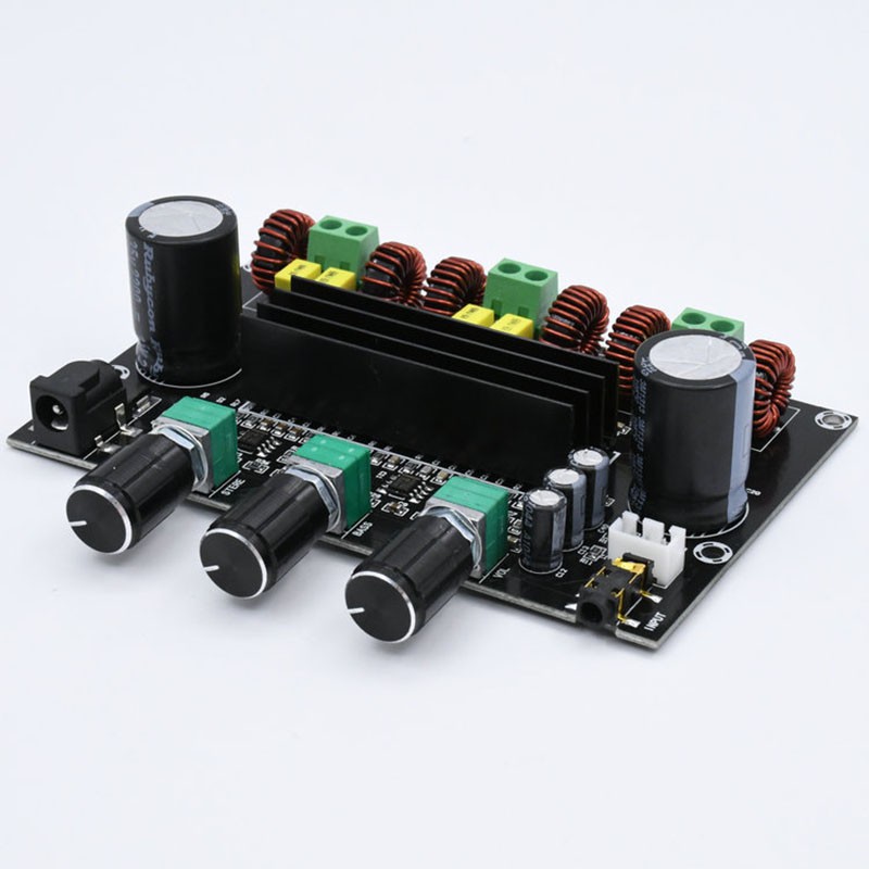 XH-M573 TPA3116D2 2*80W100W 2.1 channel TPA3116 digital power amplifier board subwoofer high ...