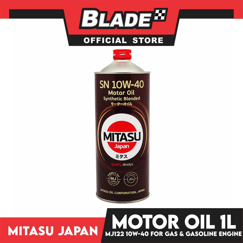 Mitasu MJ122 SN 10W-40 Motor Oil Synthetic Blended 1L | Shopee Philippines