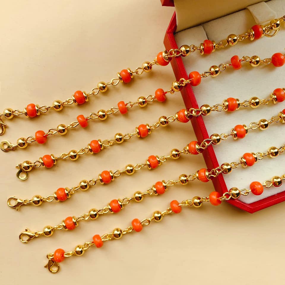 In sweet J&J Bangkok gold 10k Corales jade stones bracelet 100% high ...